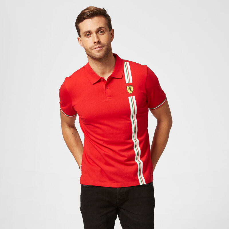 Polo avec drapeau italien - Scuderia Ferrari Formula 1 | Fuel For Fans