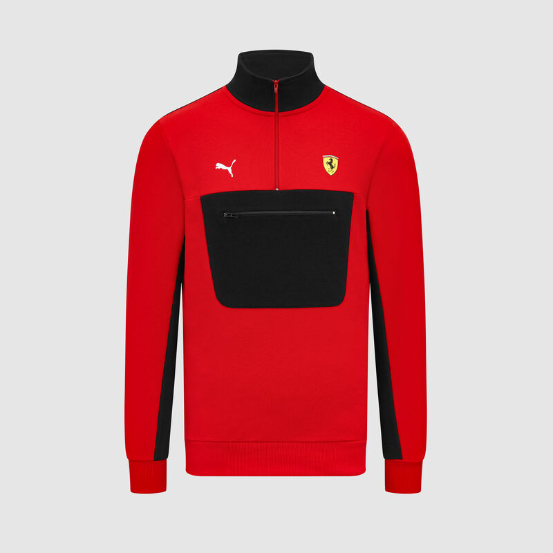 Logo 1/4 Zip Sweater - Scuderia Ferrari F1 | Fuel For Fans