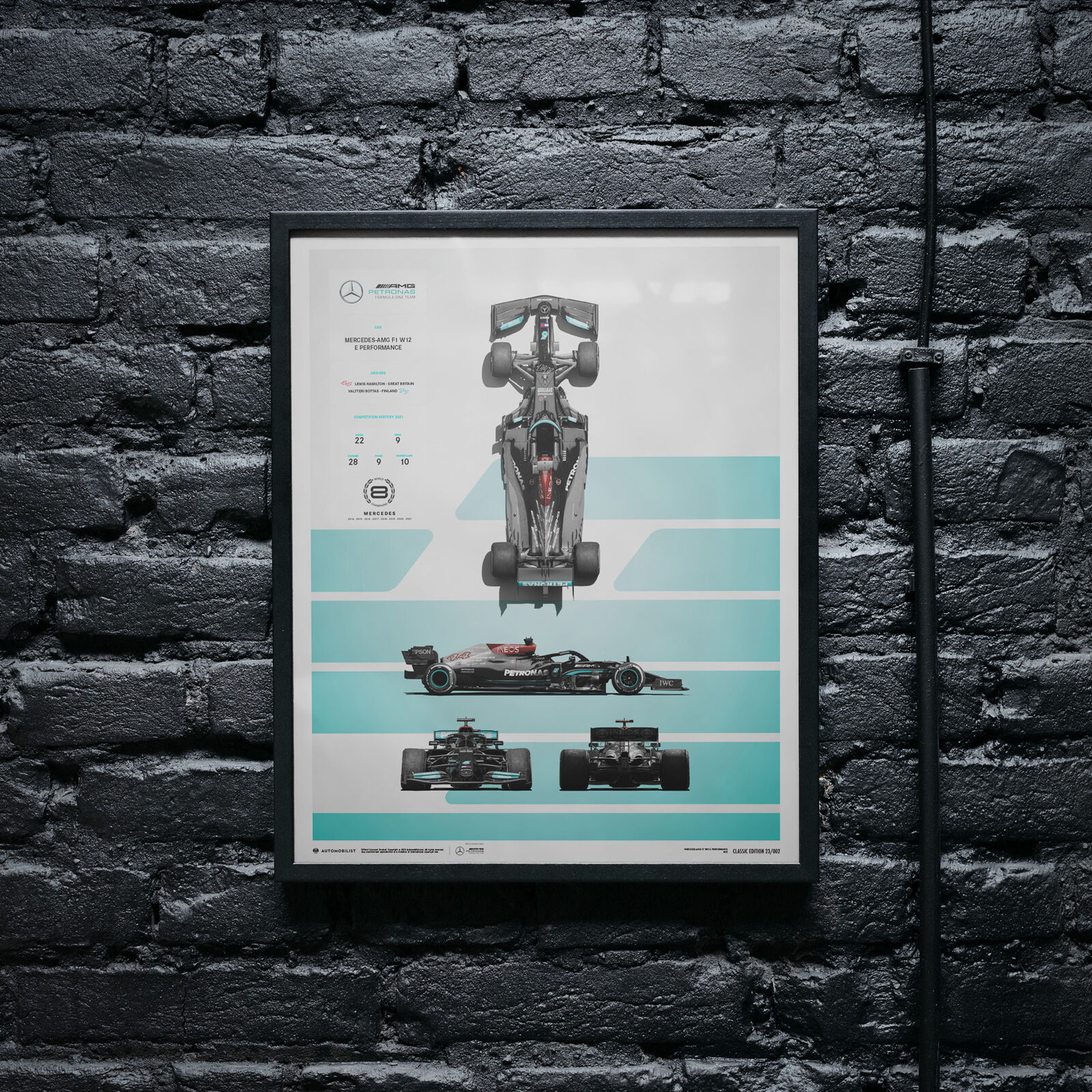 2021 F1 W12 E Performance Blueprint Poster - Mercedes-AMG F1 | Fuel For ...