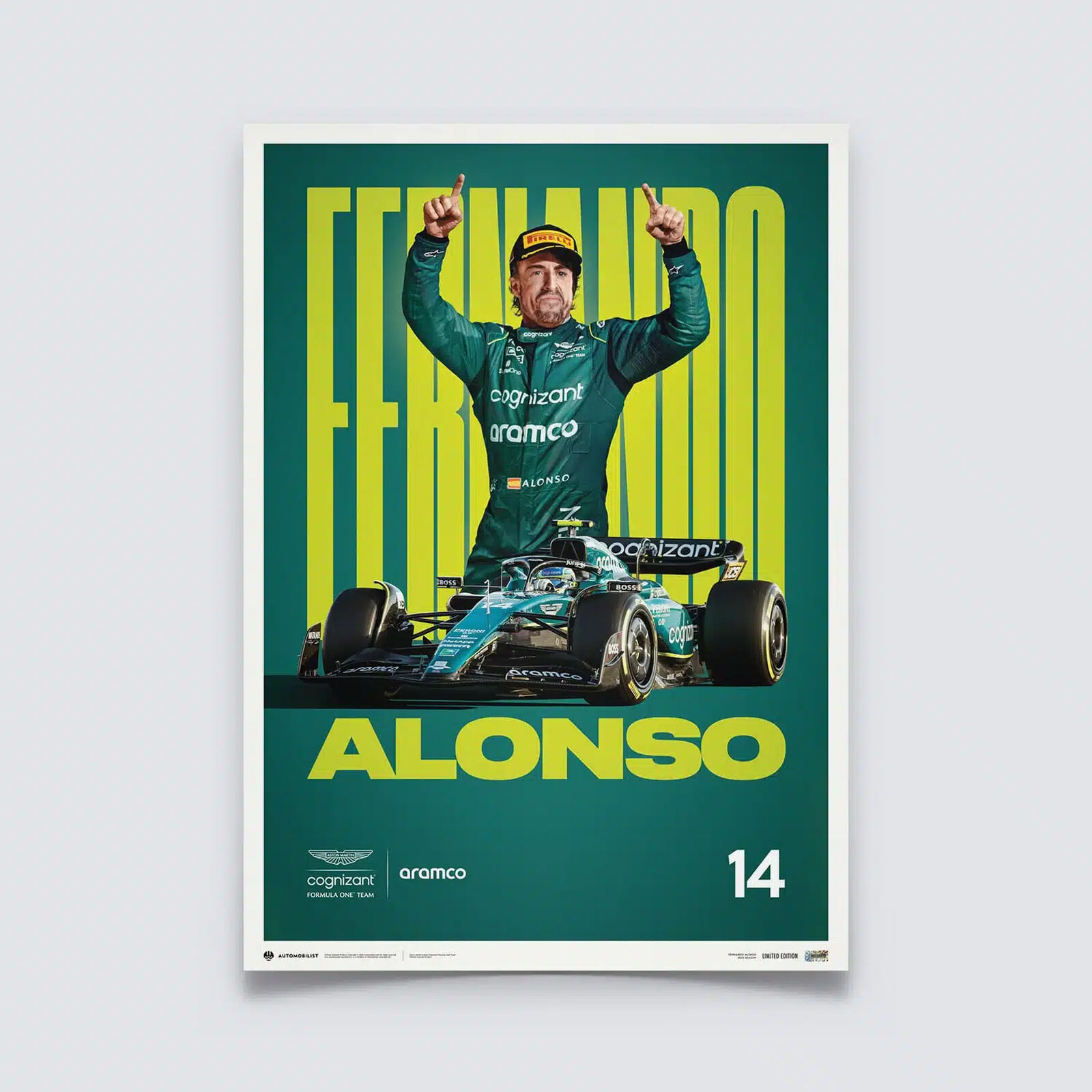 Fernando Alonso 2023 Poster - Aston Martin F1 | Fuel For Fans