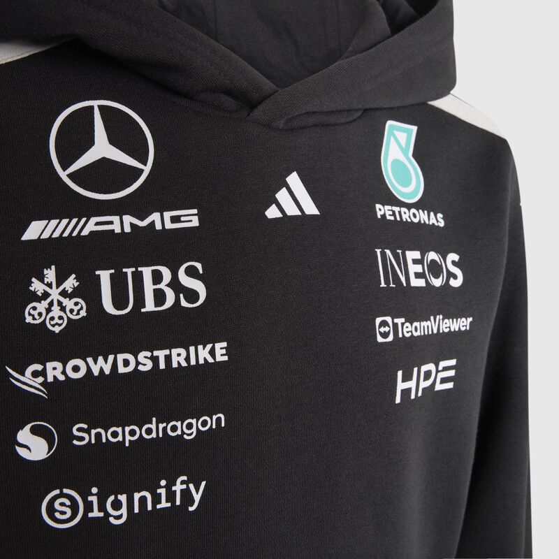 adidas Kids 2026 Team Driver Hoodie - Mercedes-AMG F1 | Fuel For Fans