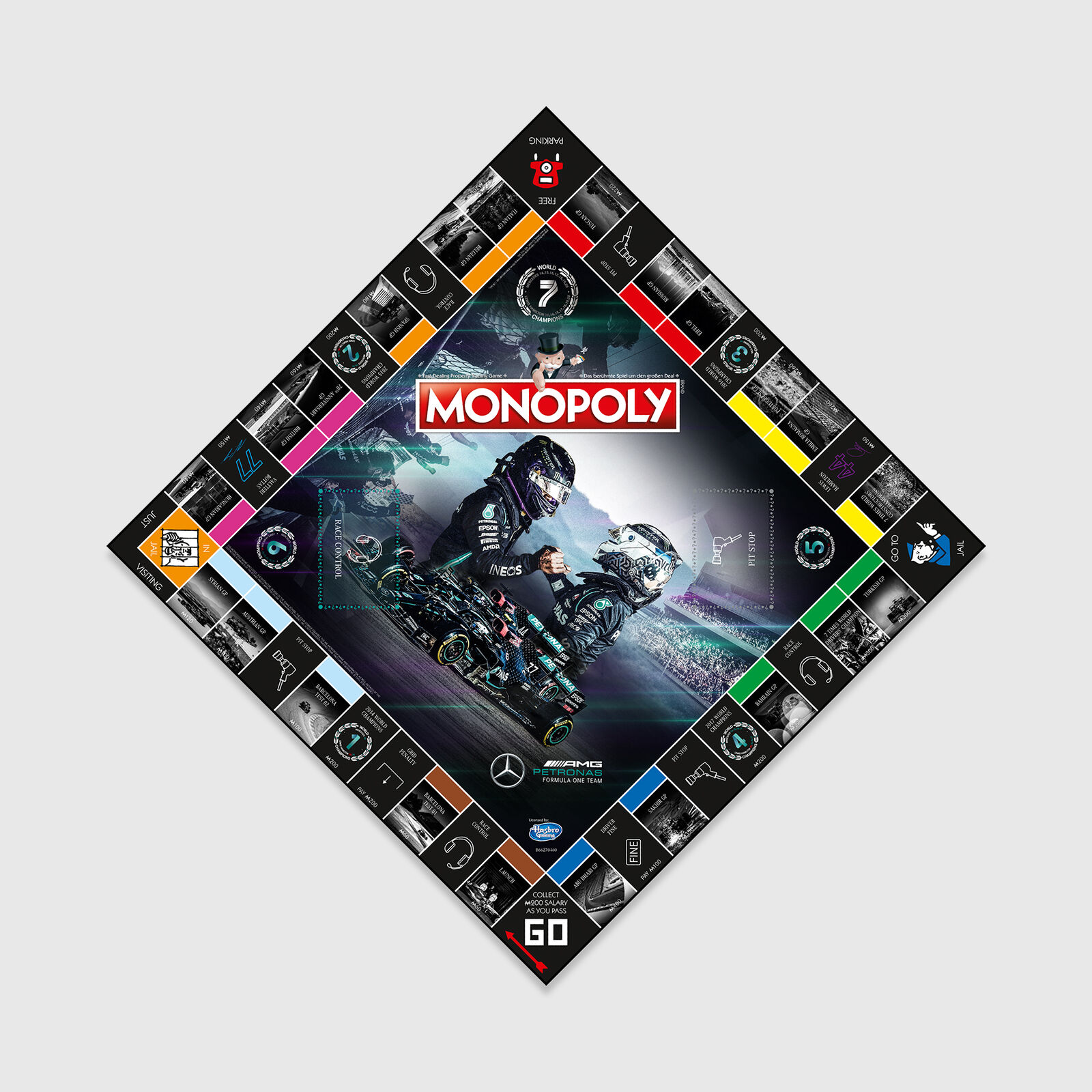 Silver Arrows Third Edition Monopoly Board Game - Mercedes-AMG Petronas ...