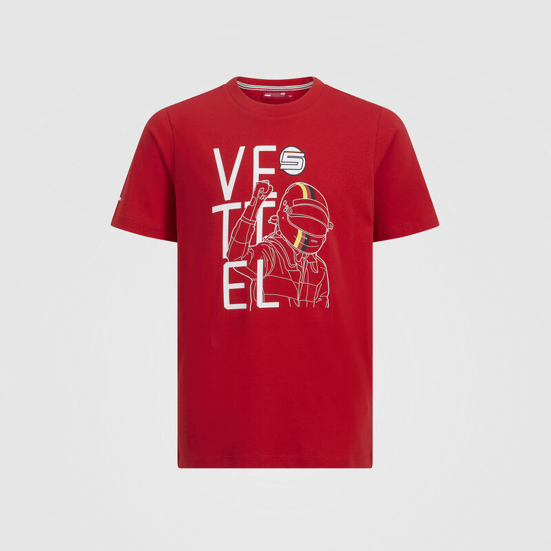 Sebastian Vettel Kids Driver Fan T-Shirt - Scuderia Ferrari Formula 1 ...