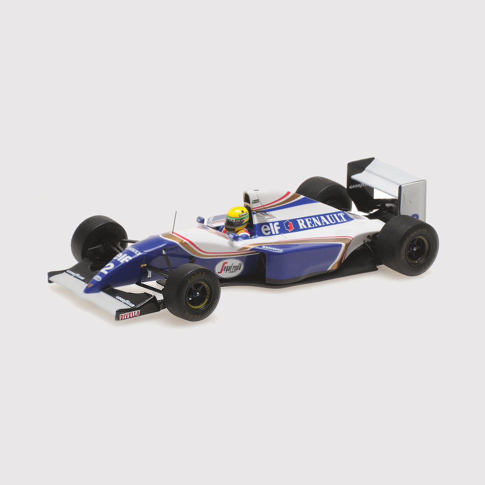Ayrton Senna 1994 San Marino GP Williams FW16 1:43 Scale Model Car - Williams Racing | Fuel For Fans