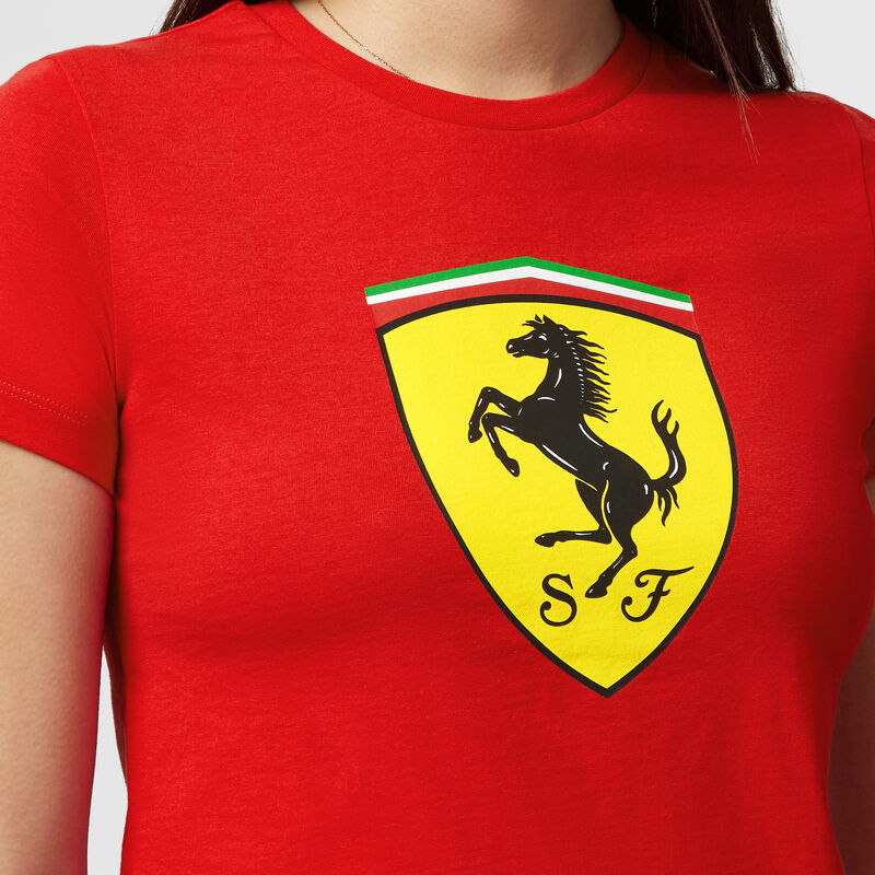 T-shirt avec blason pour femme - Scuderia Ferrari F1 | Fuel For Fans