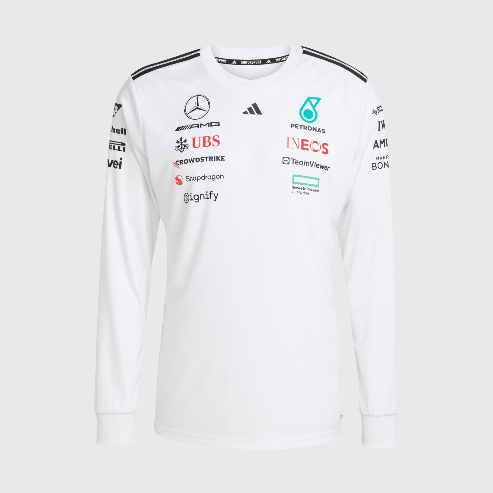 adidas 2025 Long Sleeve Driver T-shirt - Mercedes-AMG F1 | Fuel For Fans