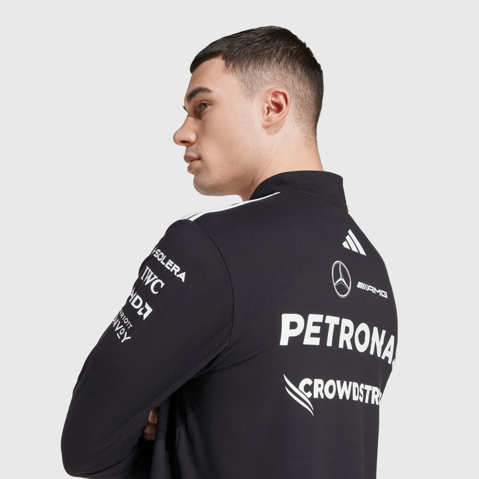 adidas 2025 Team 1/4 Zip Sweatshirt - Mercedes-AMG F1 | Fuel For Fans
