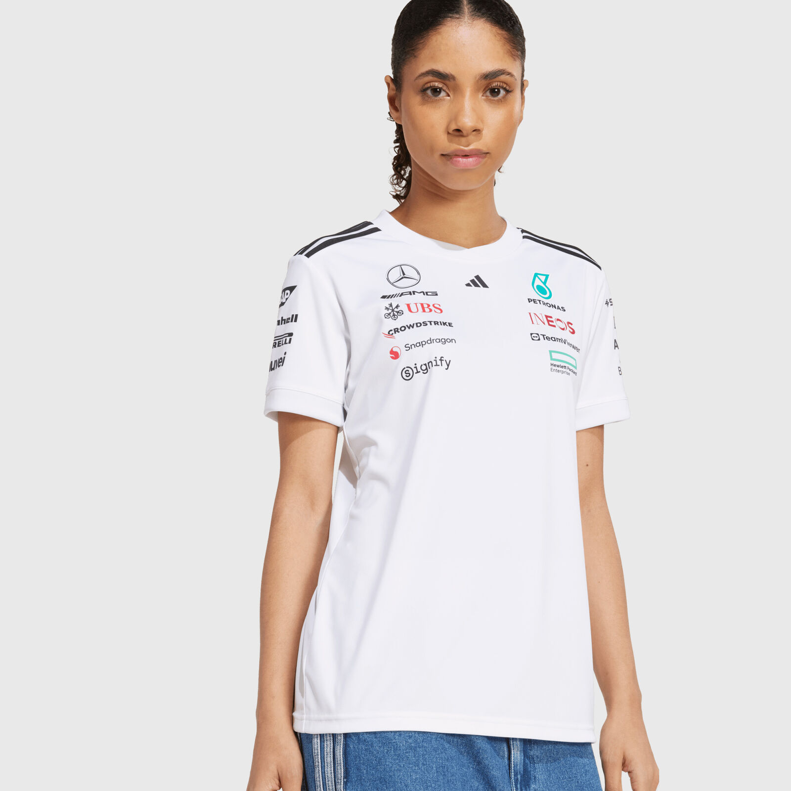 adidas 2025 driver T-shirt voor dames - Mercedes-AMG F1 | Fuel For Fans